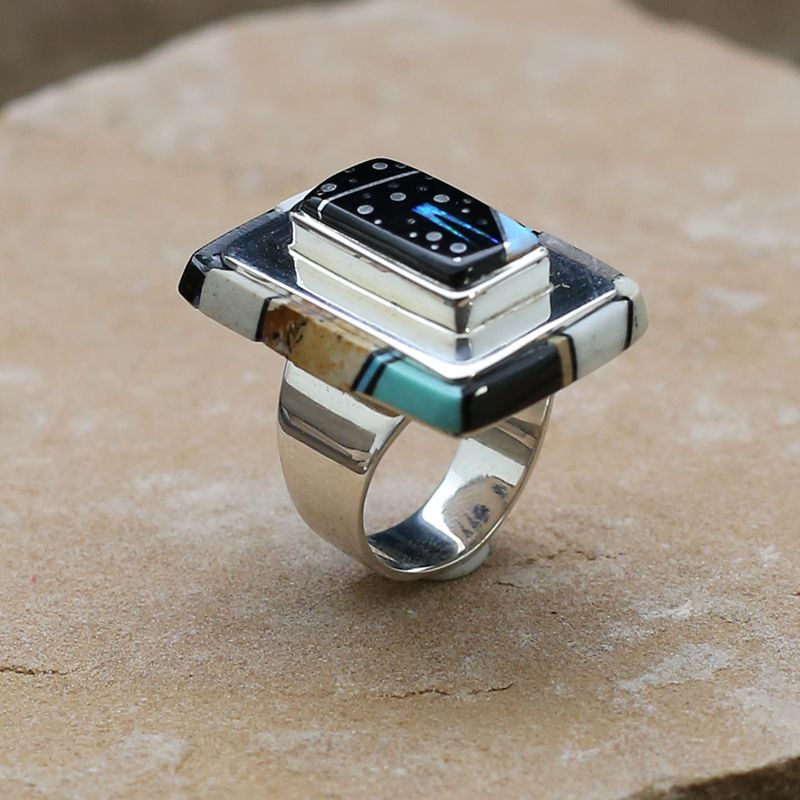 Unique styled rectangular ring