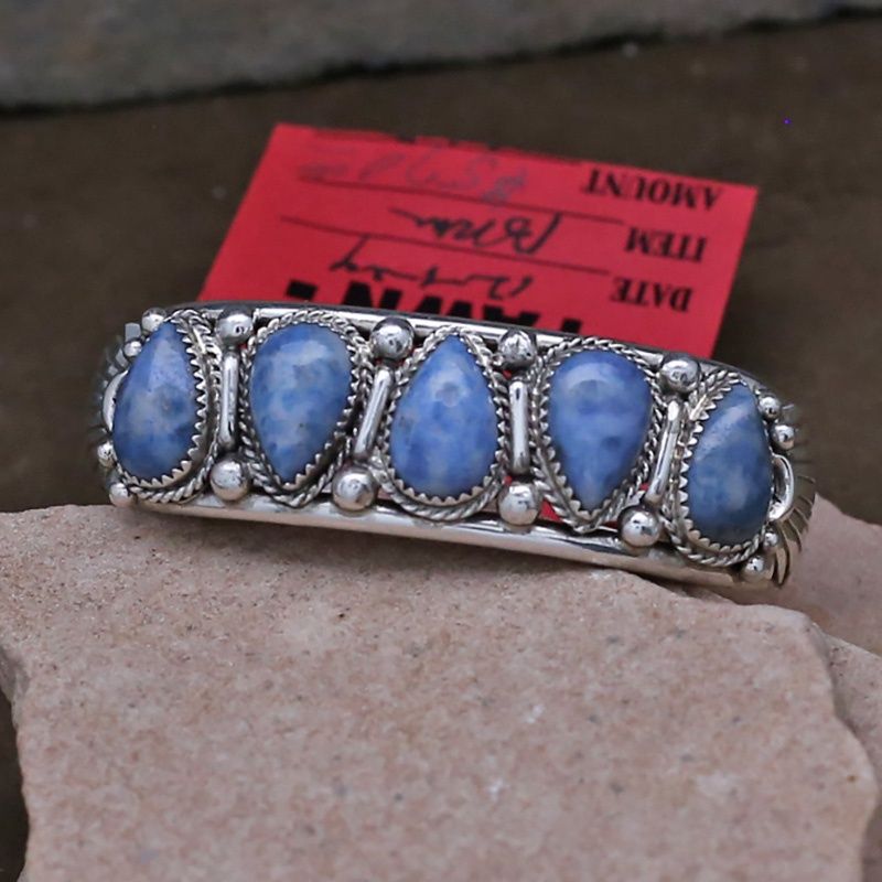 Pawn Jewelry-Navajo bracelet w/ Denim Lapis stones