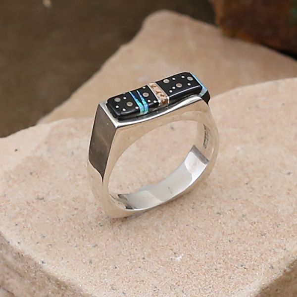 Thin flat bottom ring w/ Night Sky design