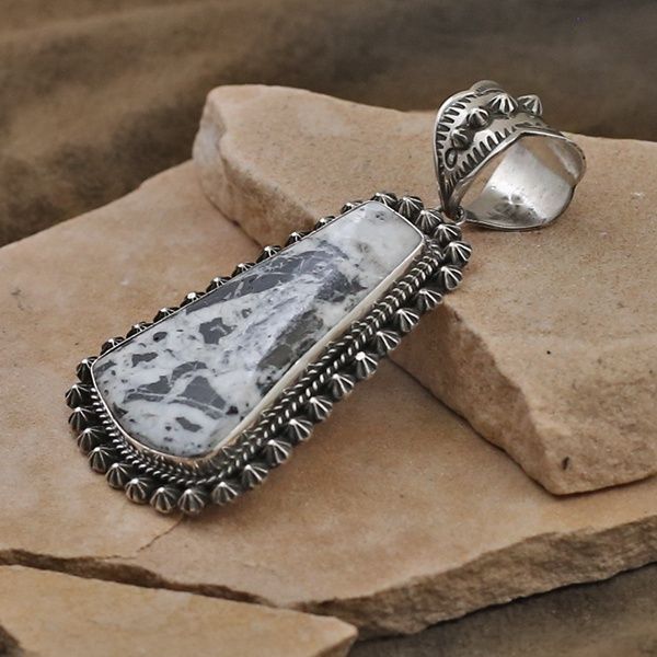 Large pendant w/ White Buffalo stone