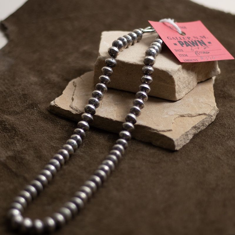 Navajo Pearl Necklace with Stamping