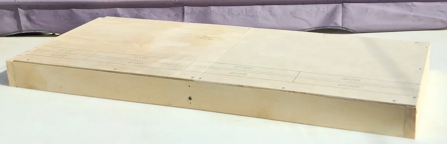 T-TRAK TRIPLE MODULE, Fully Assembled, 1/4" Plywood Top