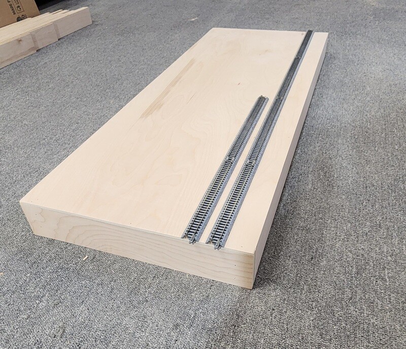 T-TRAK TRIPLE MODULE, Fully Assembled, 1/4" Plywood Top