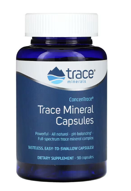 Trace Minerals, ConcenTrace, Trace Mineral Capsules - 90 Capsules