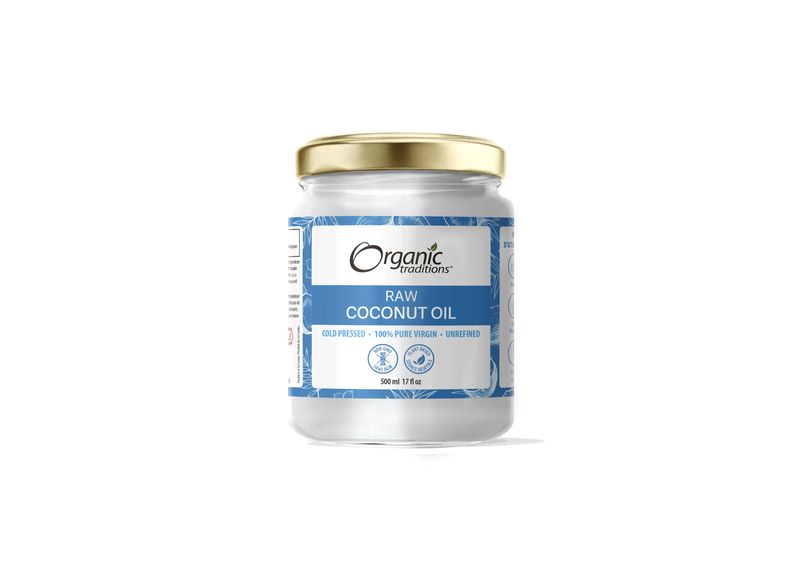 Organic Traditions, Coconut Oil, Raw Ex Virgin Unrefined - 500 mL