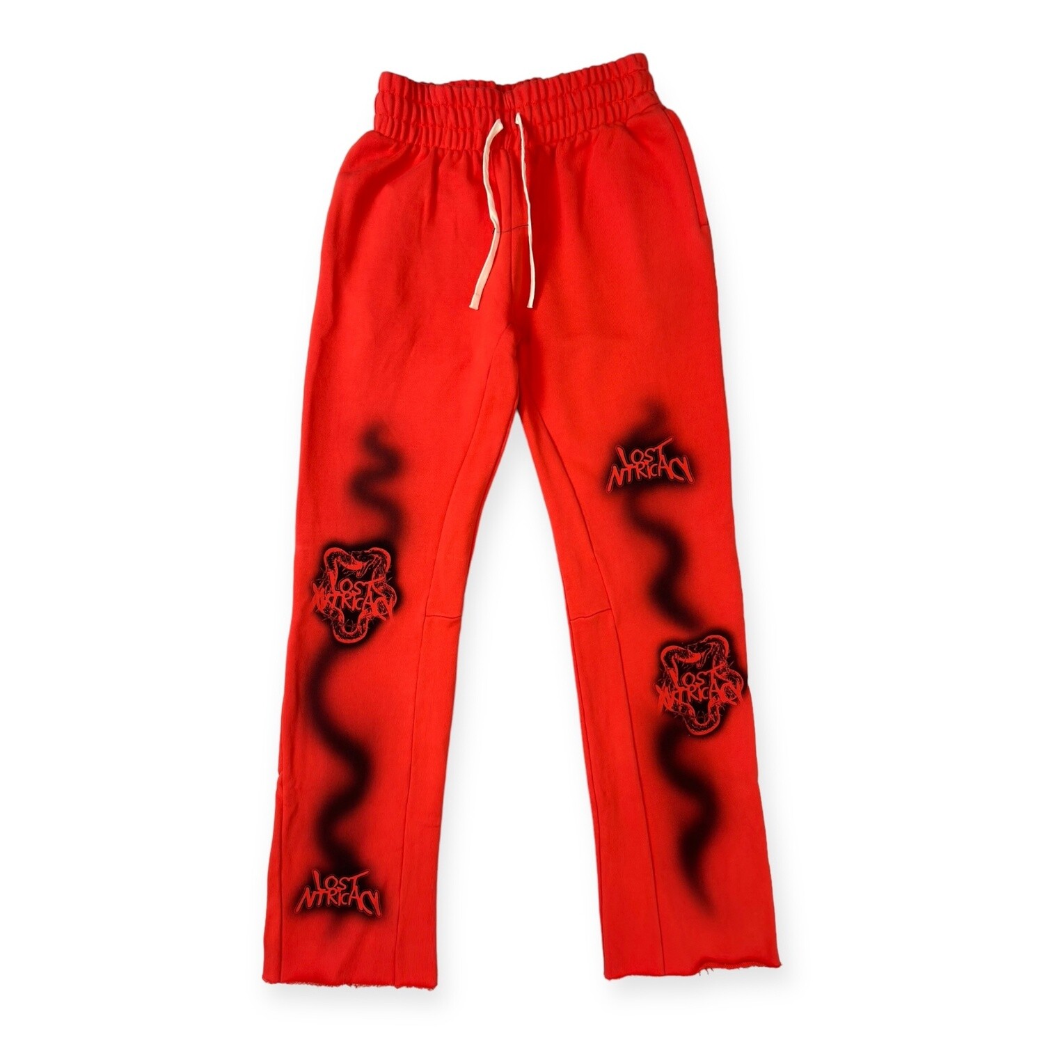 LOST INTRICACY ORANGE FLARE SWEATPANTS