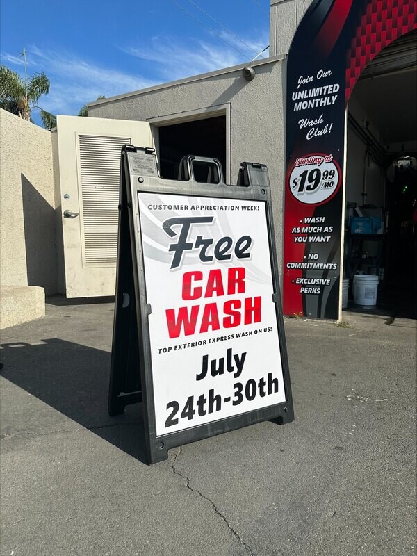 Car Wash Signs, Menus, Arches, & Design | Los Angeles | Business Sign ...
