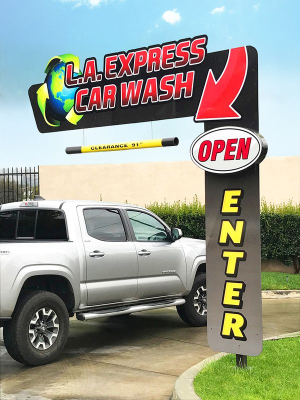 Car Wash Signs, Menus, Arches, & Design | Los Angeles | Business Sign ...