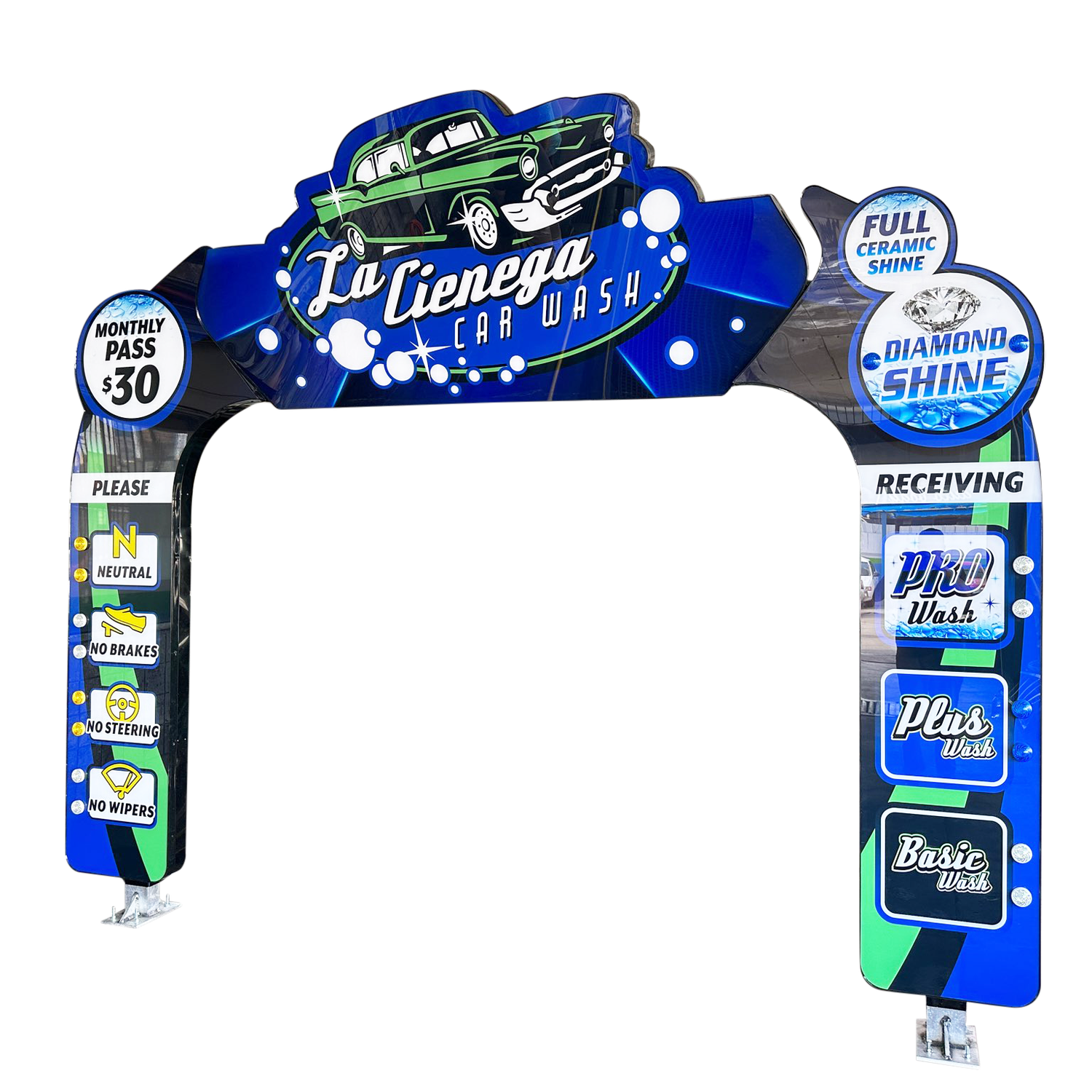 Express Car Wash Tunnel Entrance Arch - BSP - Car Wash Signs, Menus ...