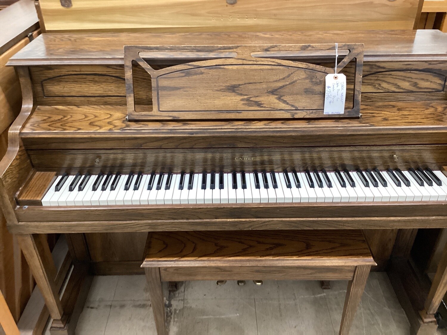 Dark Walnut Cable Piano Co. Console Piano