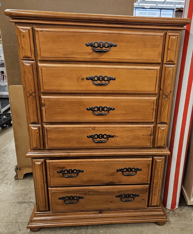 Solid Oak Hightboy Dresser