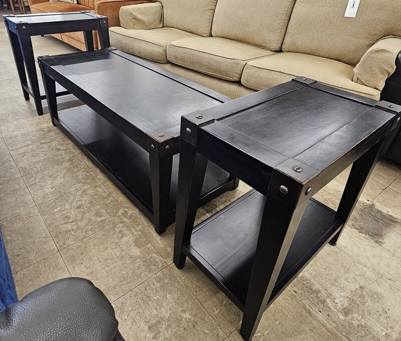 Mahogany Solids & Vaneer Coffee Table Set