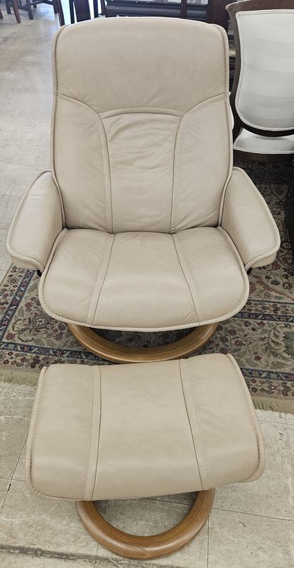 Recliner Chair with Ottoman by Ekornes
