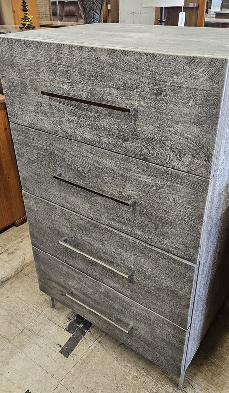 CB2 Link Grey Wash Acacia Highboy Dresser** DELIVERY AVAILABLE