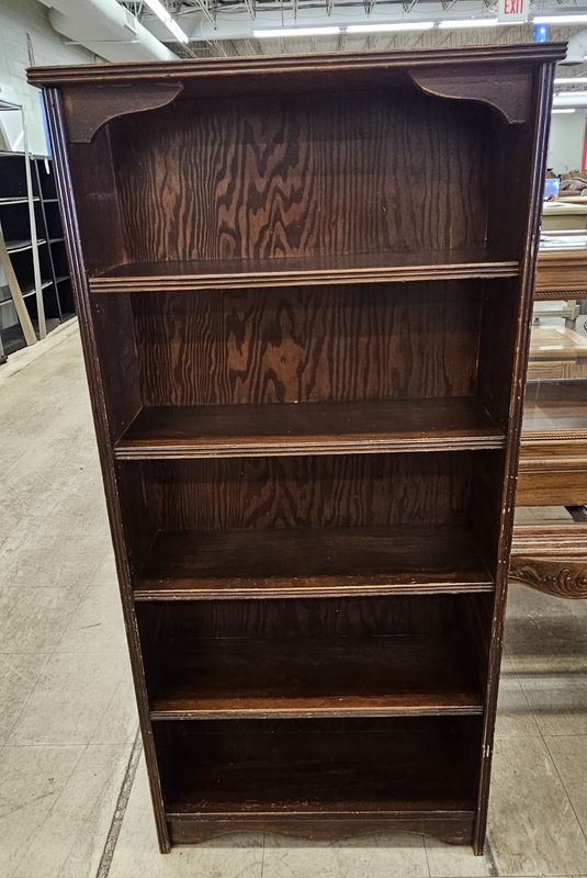 rustic dark oak bookcase