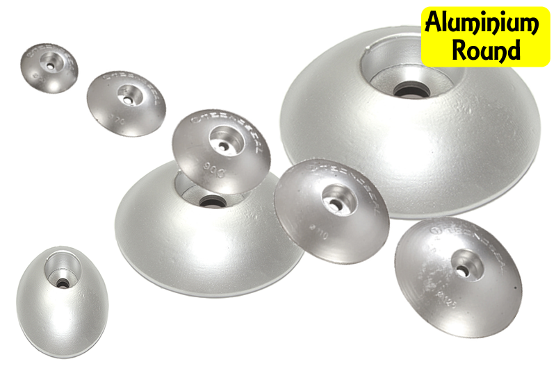 Round & Cylinder Bolt-on Aluminium Anodes