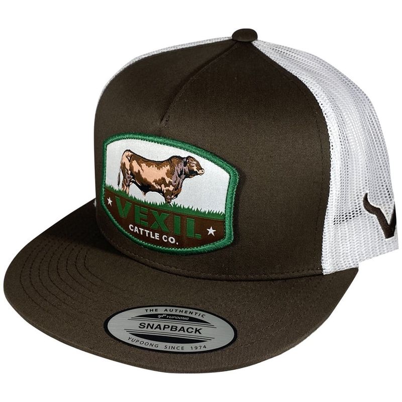 Vexil Cattle Co. Red Brangus Hat - Brown/White