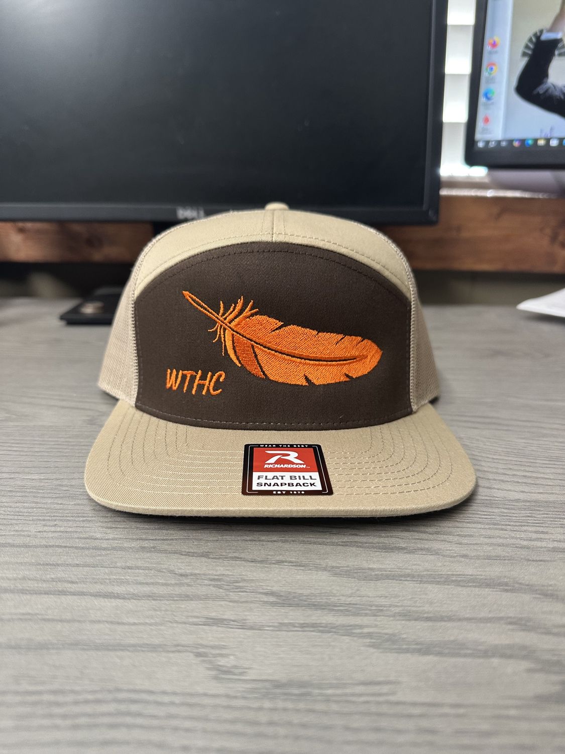 Western Threads Orange Feather Trucker Hat