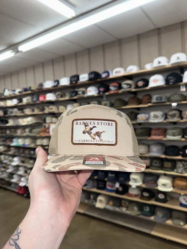 Flying Ducks Patch 7 Panel Hat - Harvest Duck Camo