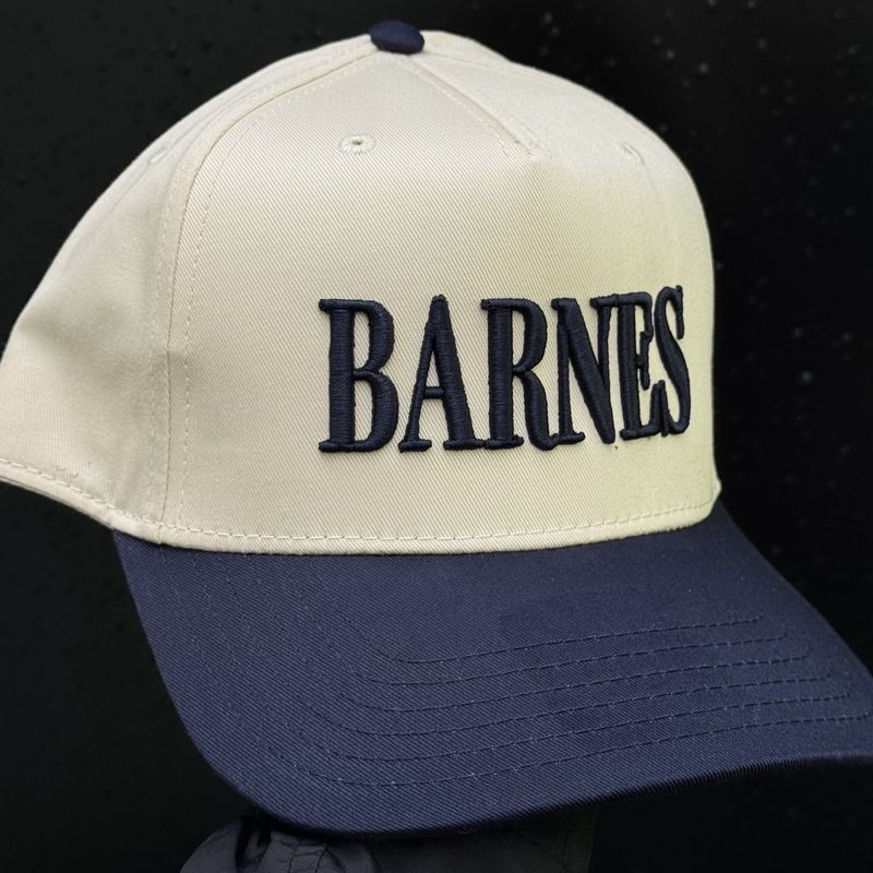 Barnes 3D Logo Hat - Navy/natural