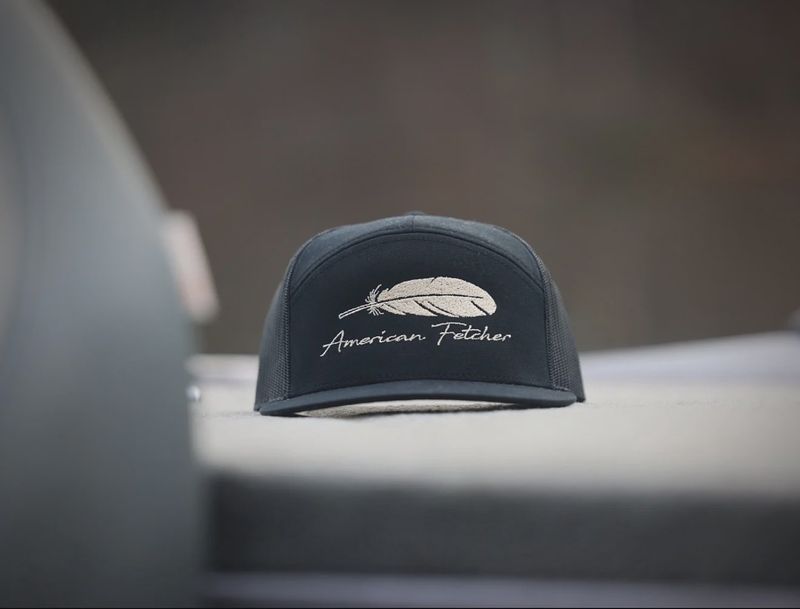The Feather 7 Panel Hat - Black