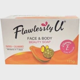 FLAWLESS U EXTRACT- ORANGE PAPAYA W/ CALAMANSI SOAP125G