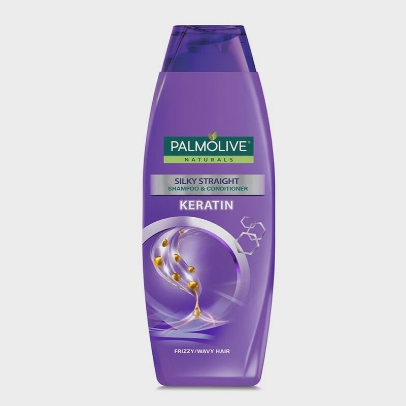 PALMOLIVE SHAM-CON SILKY STRAIGHT W/VCO (PURPLE VIOLET) 180ML