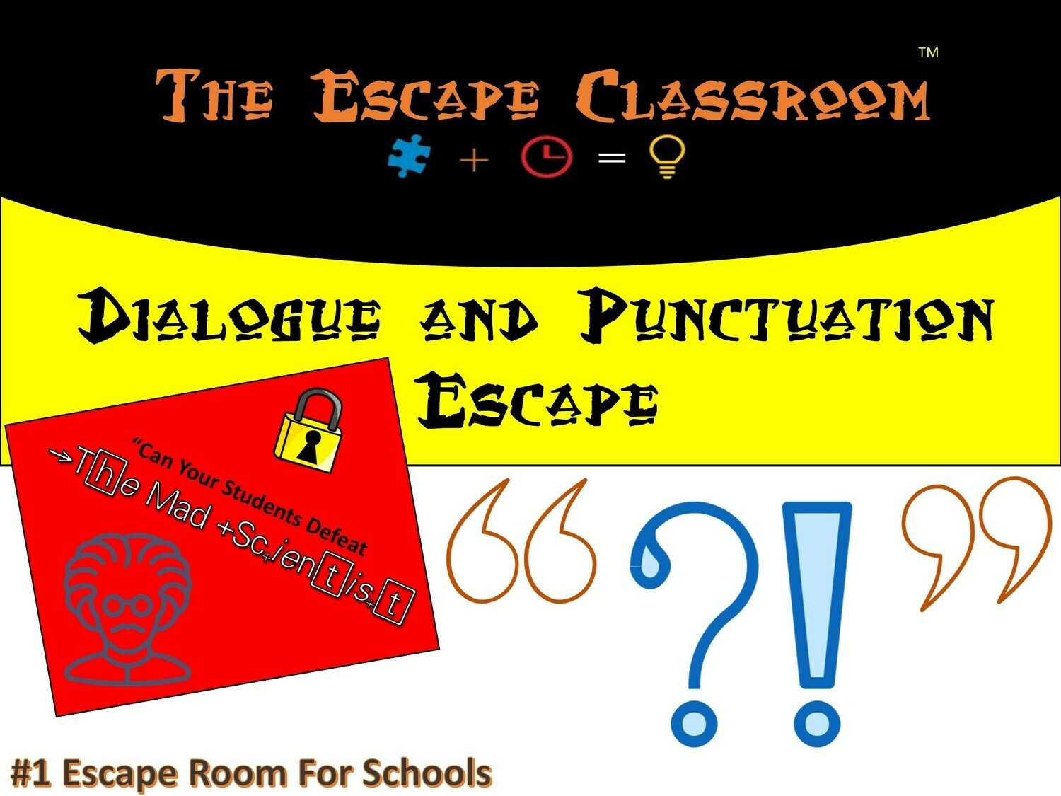 Dialogue and Punctuation Escape (1 Teacher License)