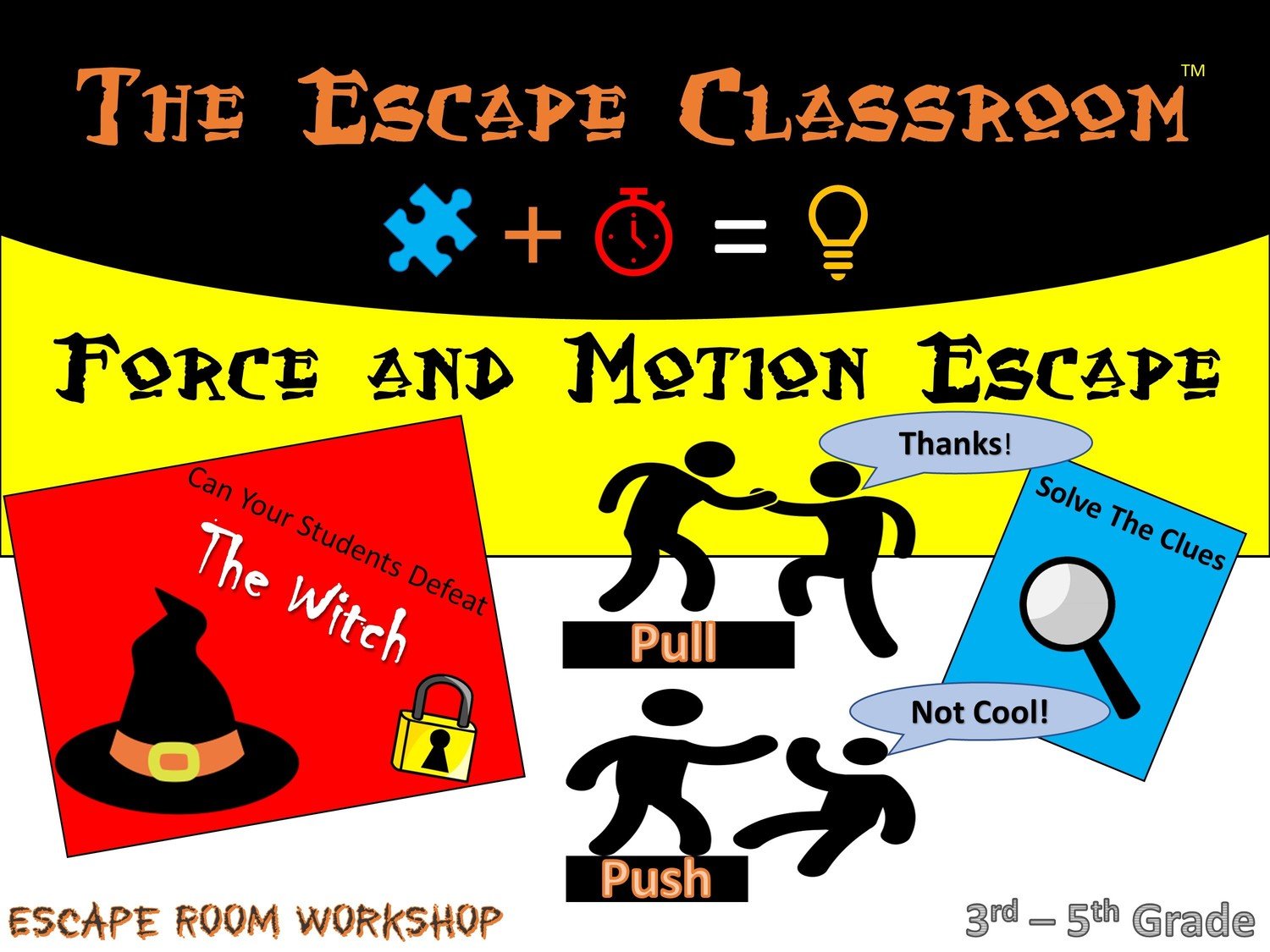 Force and Motion Escape - 3-5 Grade (1 Teacher License)