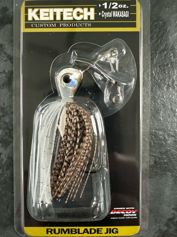 BRAND NEW Keitech Rumblade Jig 1/2 Oz Crystal Wakasagi. New In Packages