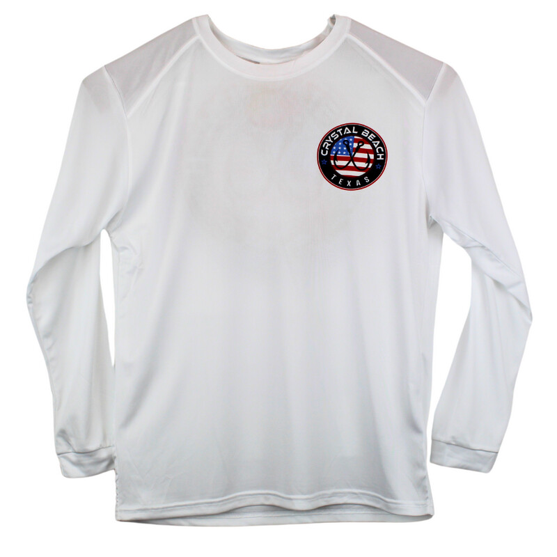 USA Circle Flag with Hooks UPF Perfornance LS