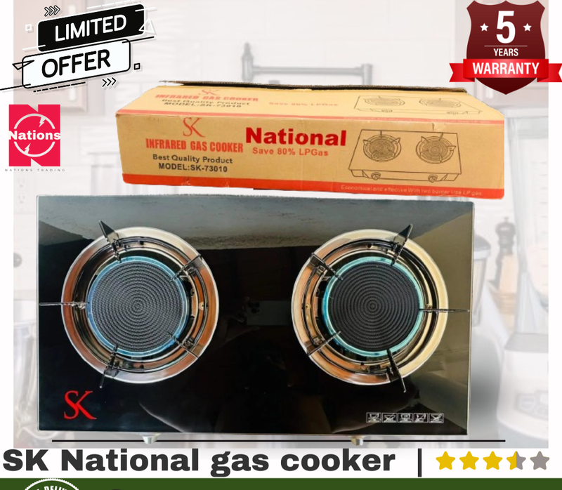 SK National best gas cooker , [ 80% gas saving ]