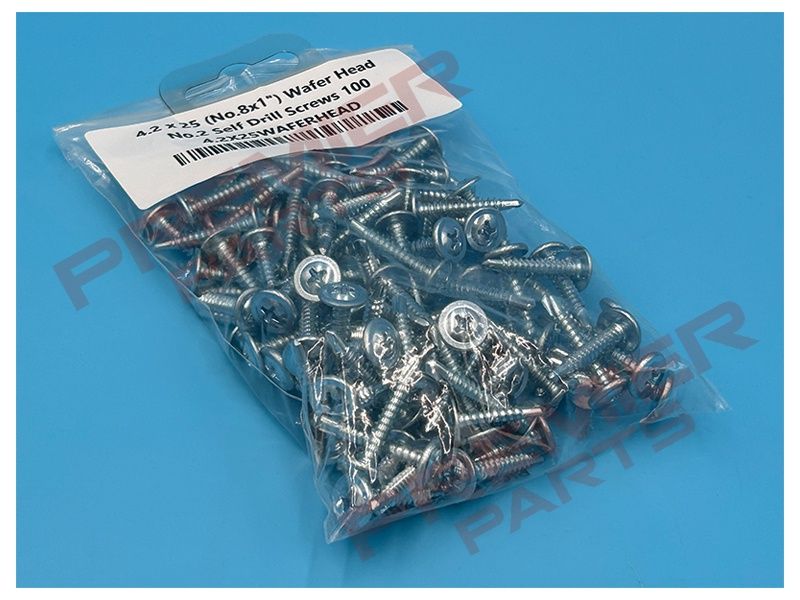 4.2 x 25 (No.8x1") Wafer Head No.2 Self Drill Screws SOLD PER 100