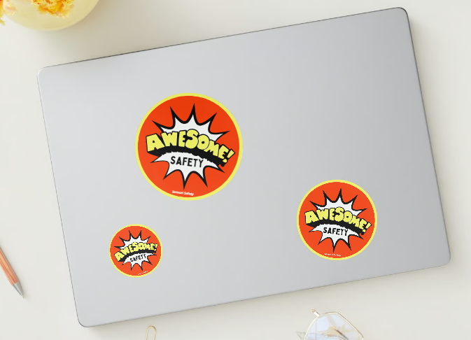 Hard Hat Stickers 10-Pack Short Service Employee - Temporary Safety ...