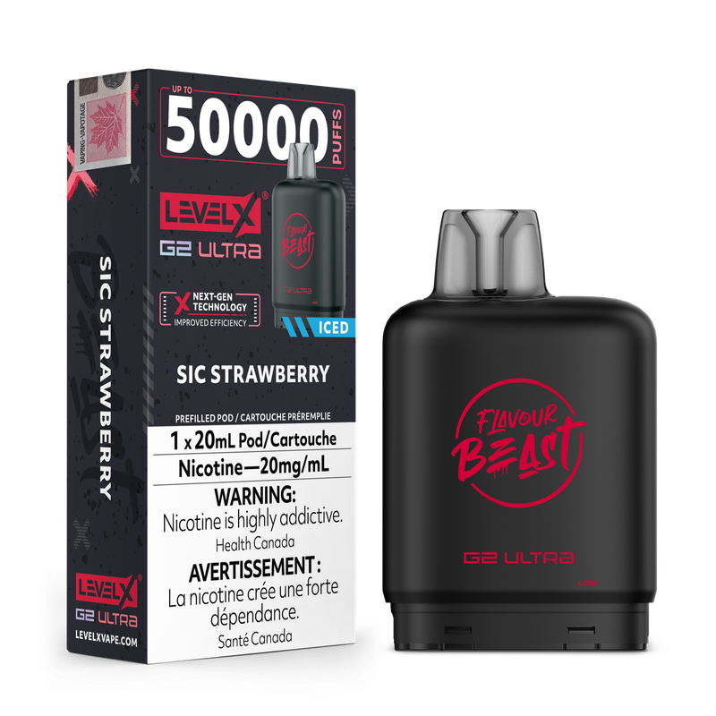 Sic Strawberry Flavour Beast Level X G2 Ultra Pod