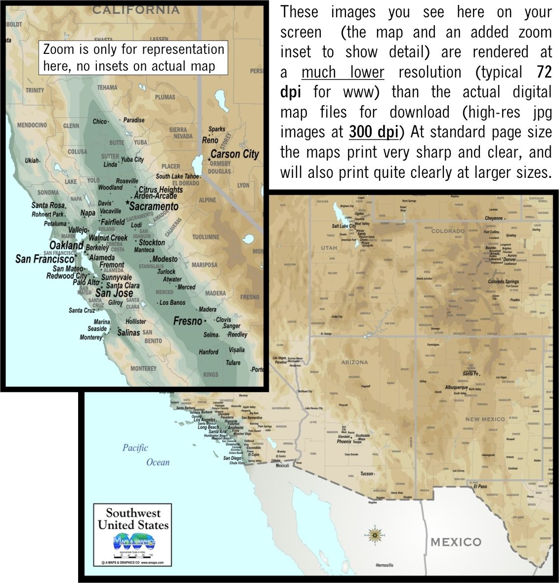 SOUTHEAST US REGION MAP topographic digital download