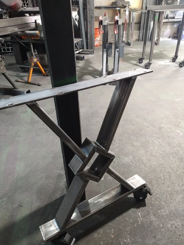 Metal Diamond Legs With Casters, Metal Table Legs, Steel Table Base ...