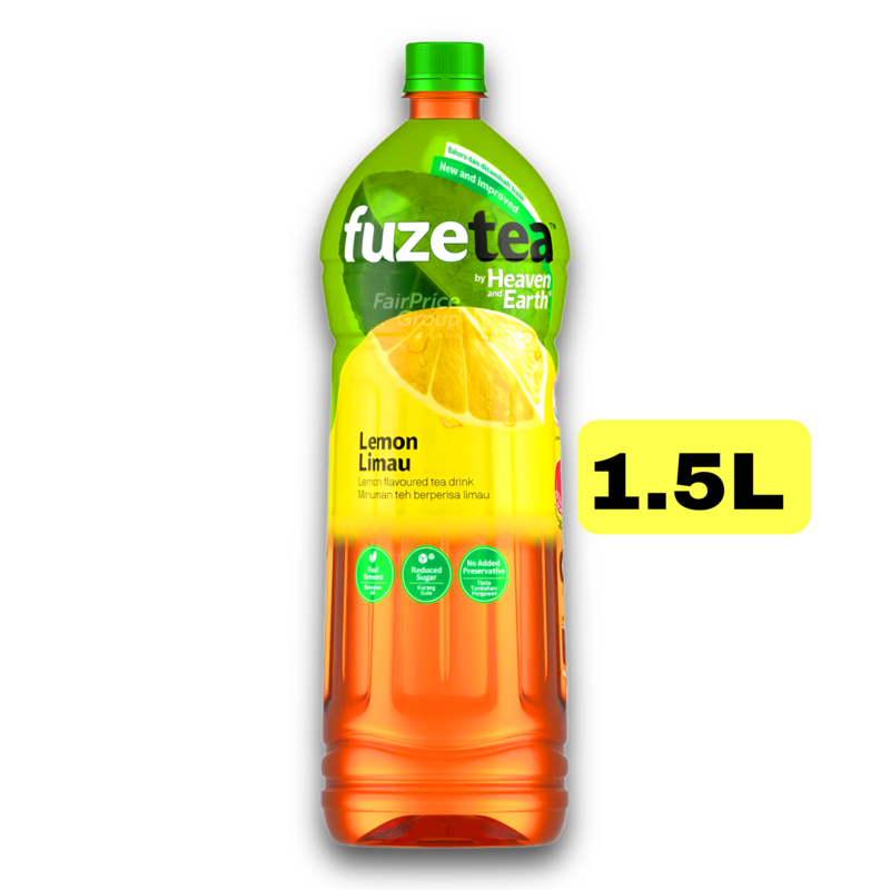 Fuze Tea Lemon Flavoured Tea Drink Single Bottle 1.5L