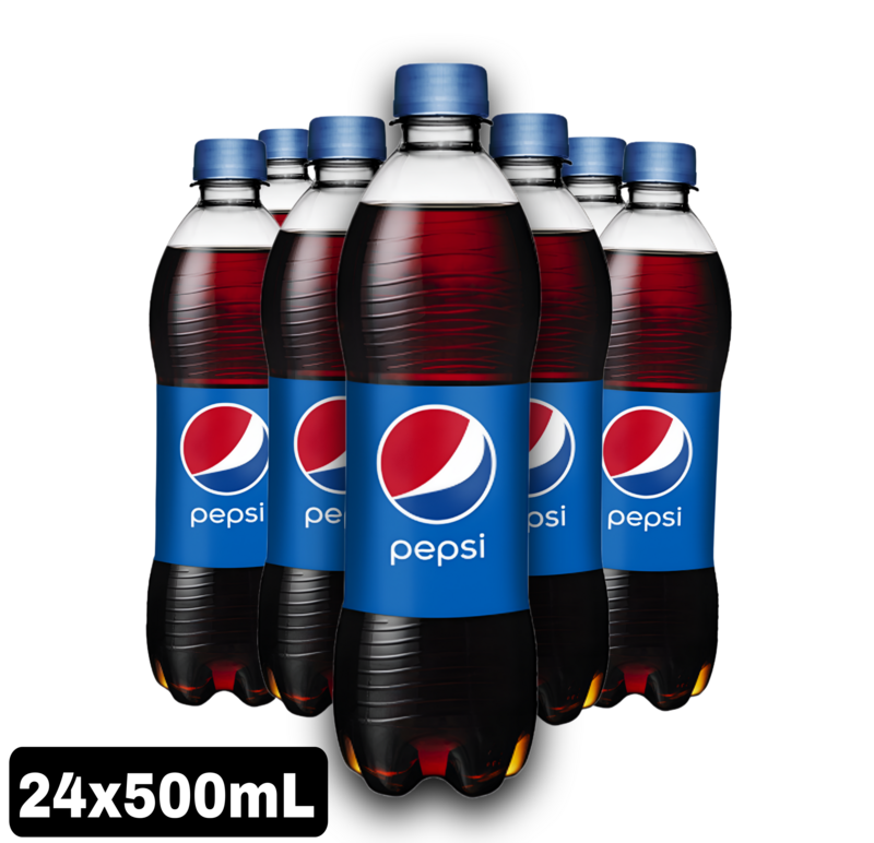 Pepsi Regular Flavor Soft Drink 24 Bottles 500mL