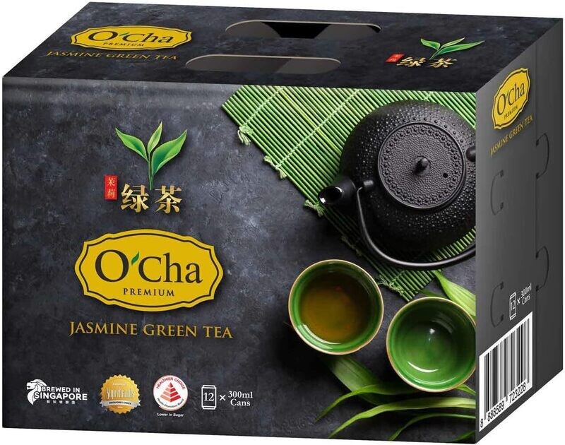 JJ Ocha Jasmine Green Tea.12 Pack 300mL