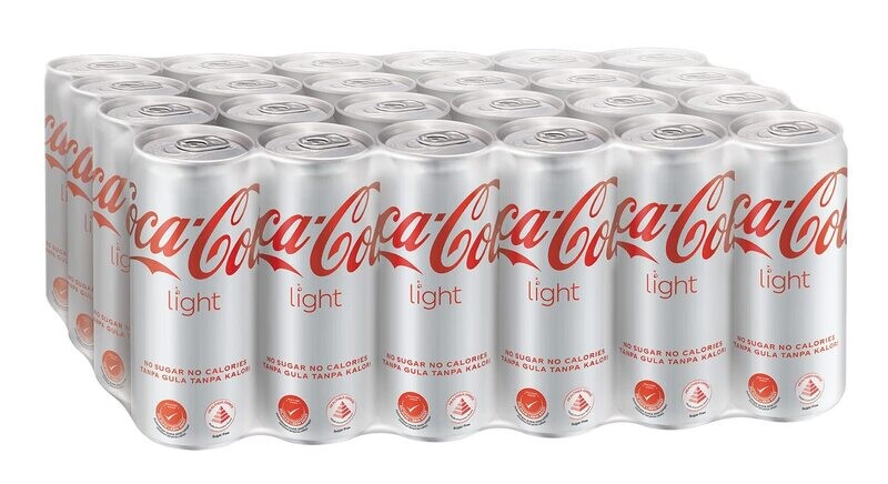 Coca Cola Coke Light Can Drink. 24 Pack 320mL