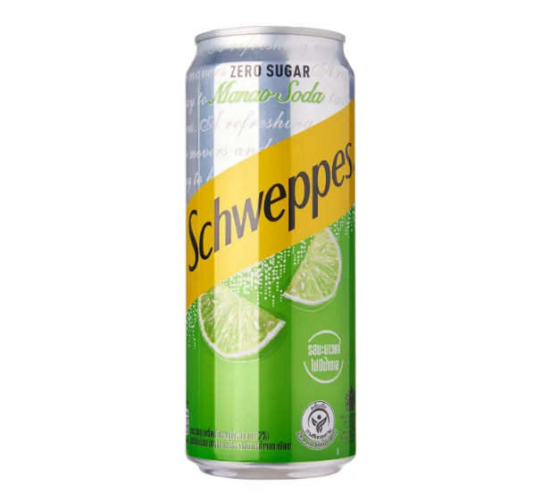 Schweppes Manao Zero No Sugar Lime Soda Single Pack 330ml