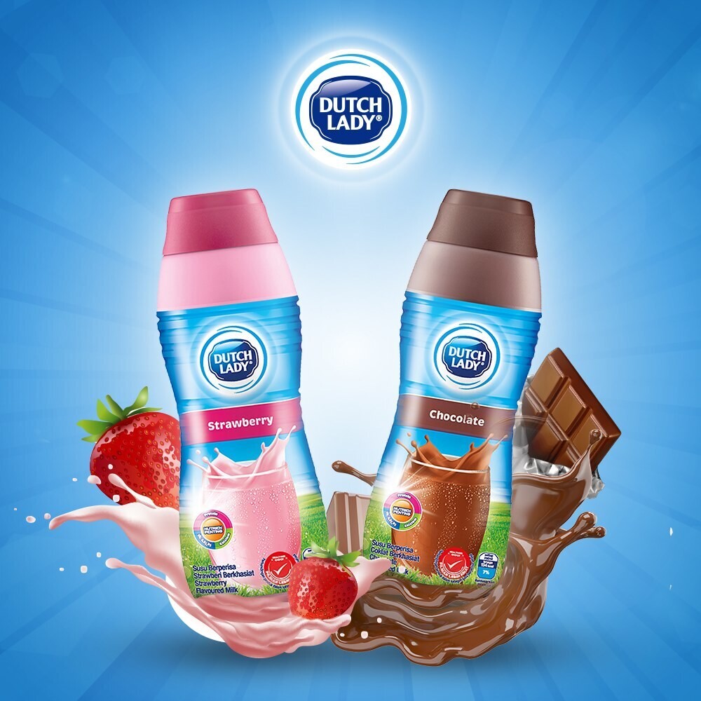 Dutch Lady Milk Variety Flavor. 24 Pack 450mL