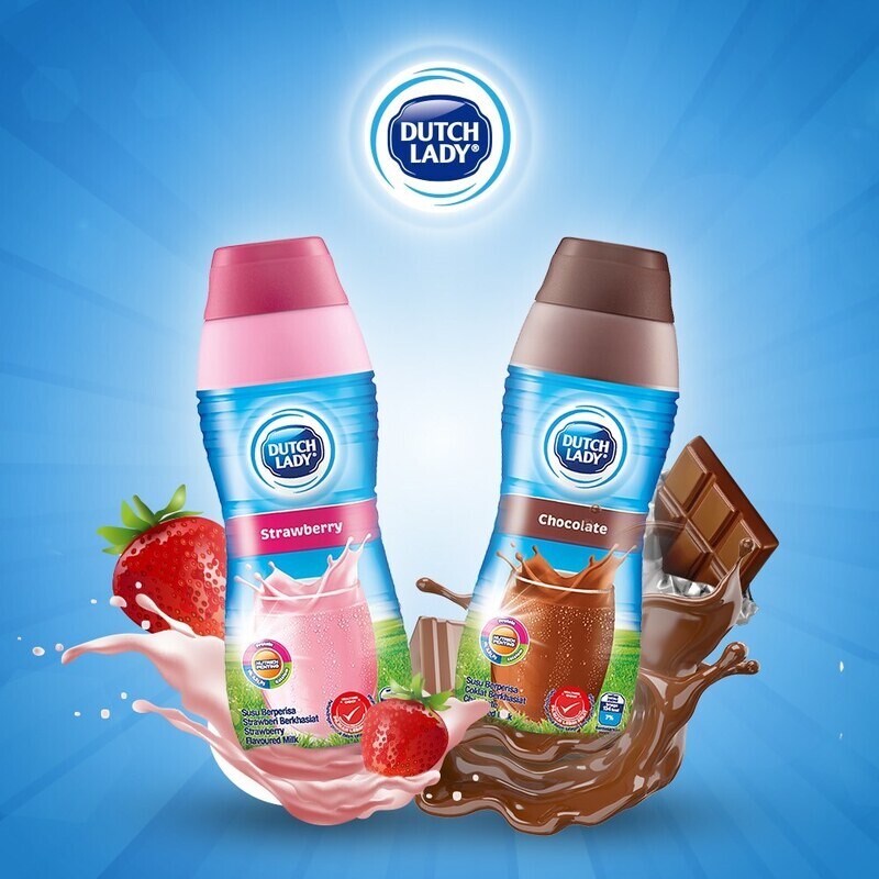 Dutch Lady Milk Variety Flavor. 24 Pack 450mL