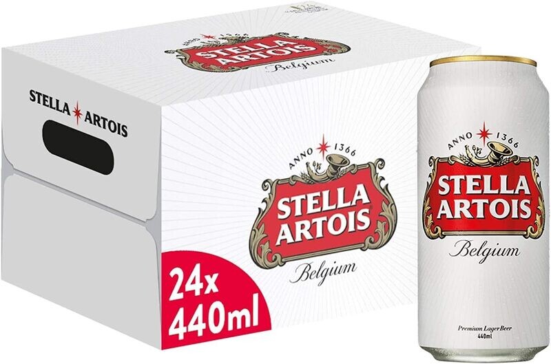 Stella Artois Beer King Cans, 24 x 440ml