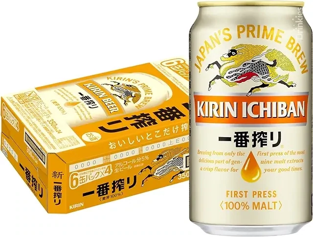 Kirin Ichiban Lager Beer Can. 24 Pack 350ml