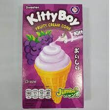 Kitty Boy Grape Cream Cone 28g