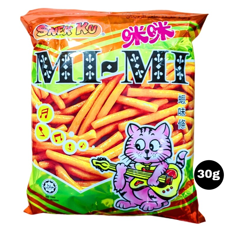Snek Ku Snack Mi-Mi Prawn Flavoured 30g