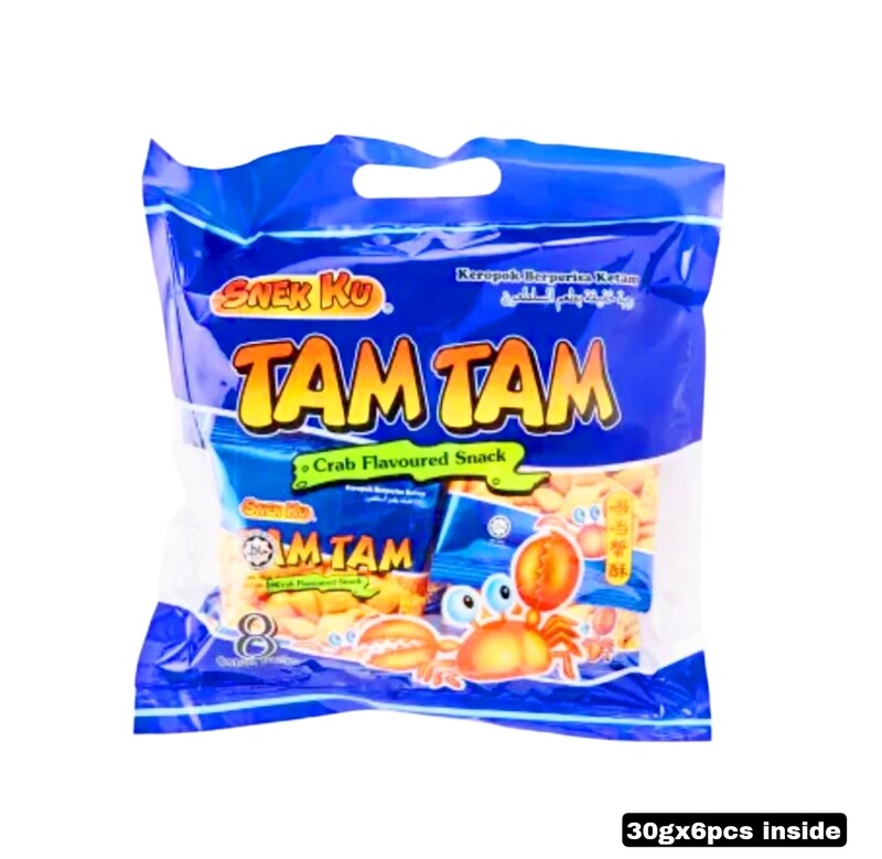 Snek KU Tam Tam Crab Snack 30gx6pcs inside