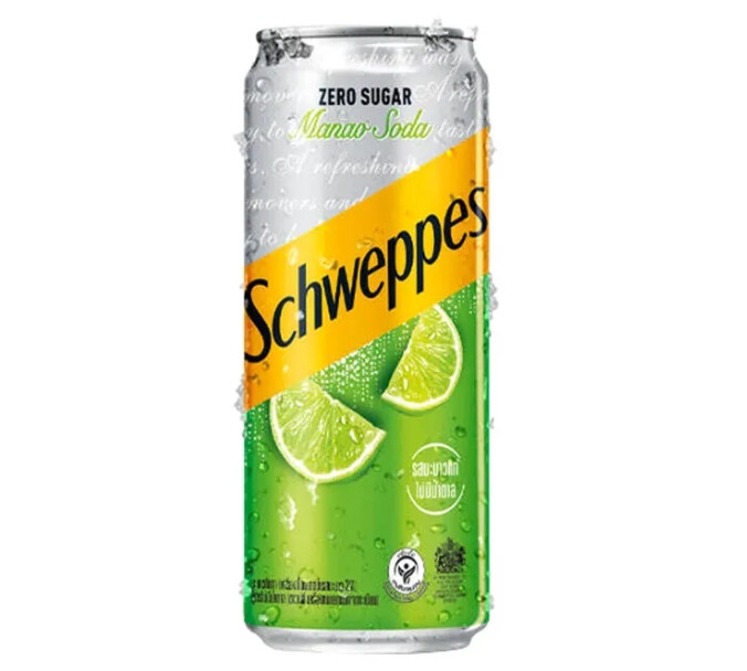 Schweppes Manao Zero No Sugar Lime Soda 330mL